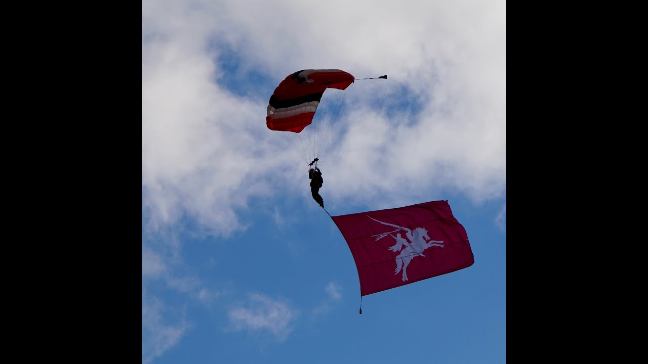MAJ. ANDREW BRAID CORNET (63 PARA RCT) AIRBORNE ASHES SCATTERING AT ...