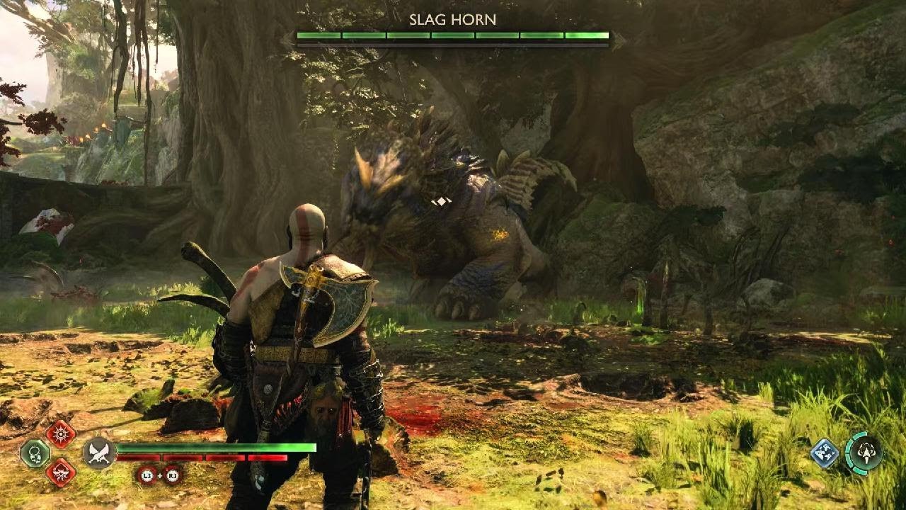 God of War Ragnarök - Slug Horn drake boss fight (No Damage GMGOW ...