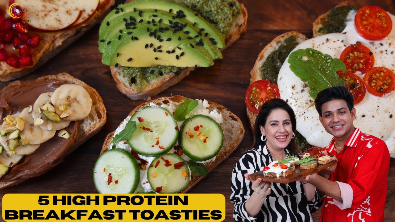 5 High Protein Breakfast Toasties Recipes | Vegetarian Recipe | Chef ...