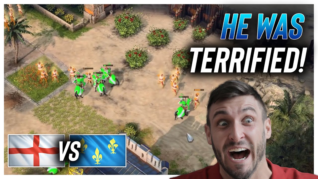 He was TERRIFIED of our Knights! Age of Empires IV - YouTube