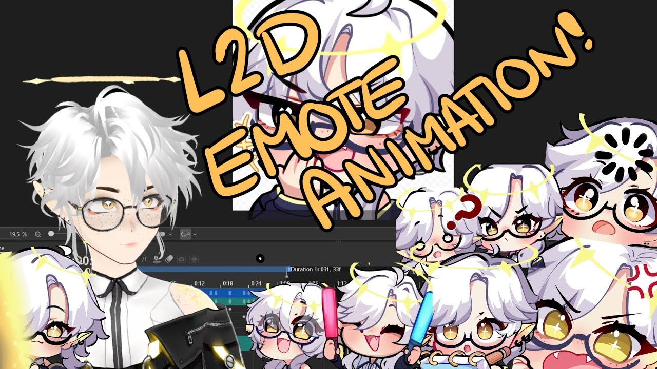 [Live2D Emote Animation] Co-working and Animating our new emotes for ...