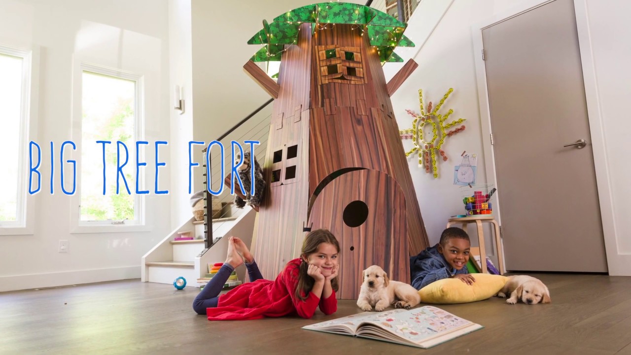Big Indoor Tree Fort - YouTube