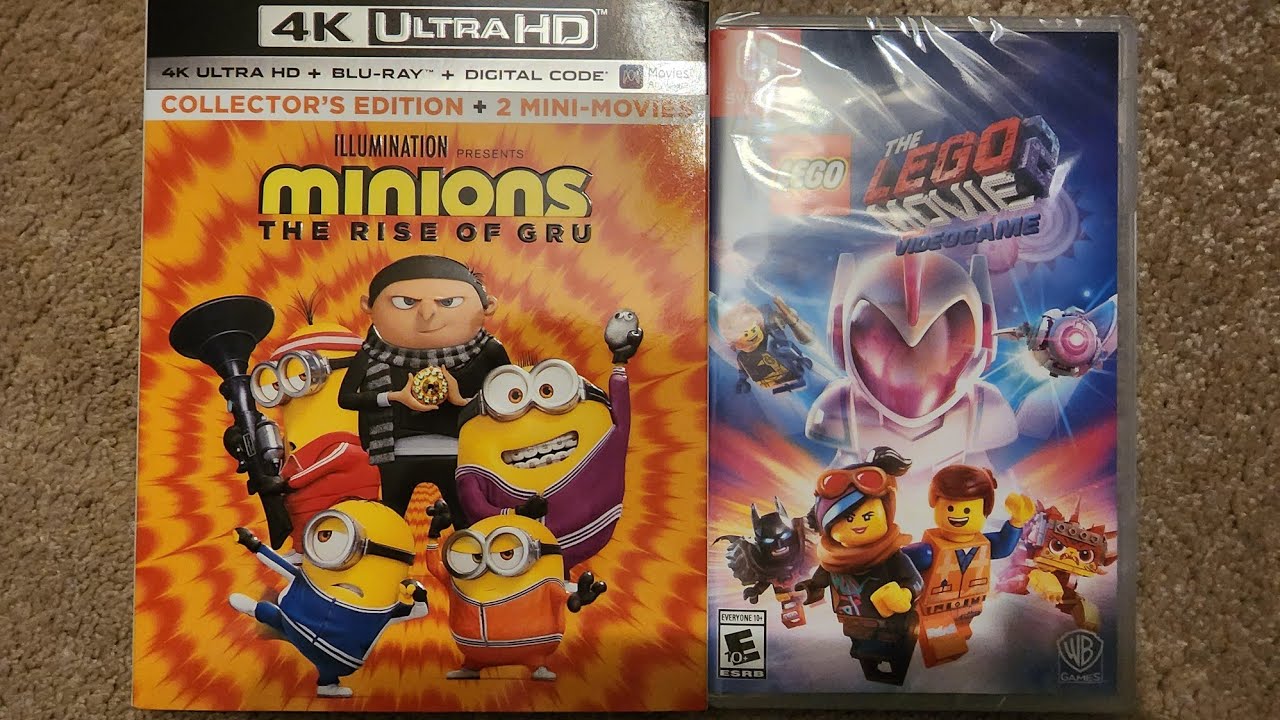 Minions: The Rise of Gru 4K Blu-ray • The Lego Movie 2 Videogame for ...