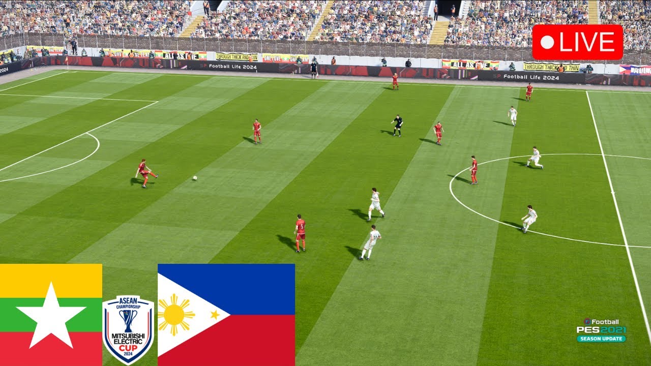 🔴[LIVE] Myanmar vs Philippines • Asean Championship 2024 • GAMEPLAY PES ...