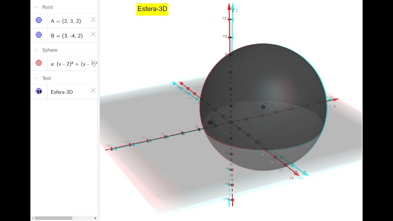 DIBUJANDO ESFERA EN GEOGEBRA CON ANIMACION - YouTube