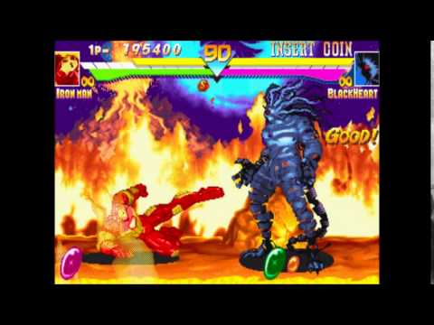Marvel Super Heroes (Arcade) Iron Man Gameplay - YouTube