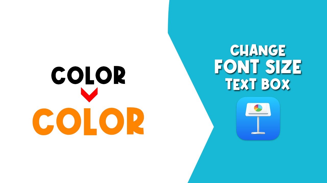 How to change font size in keynote text box - YouTube