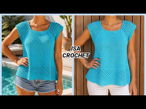 TUTO TOP BLOUSE TUNIQUE ROBE * ELLA * AU CROCHET GRANY TOTAL DÉBUTANTS
