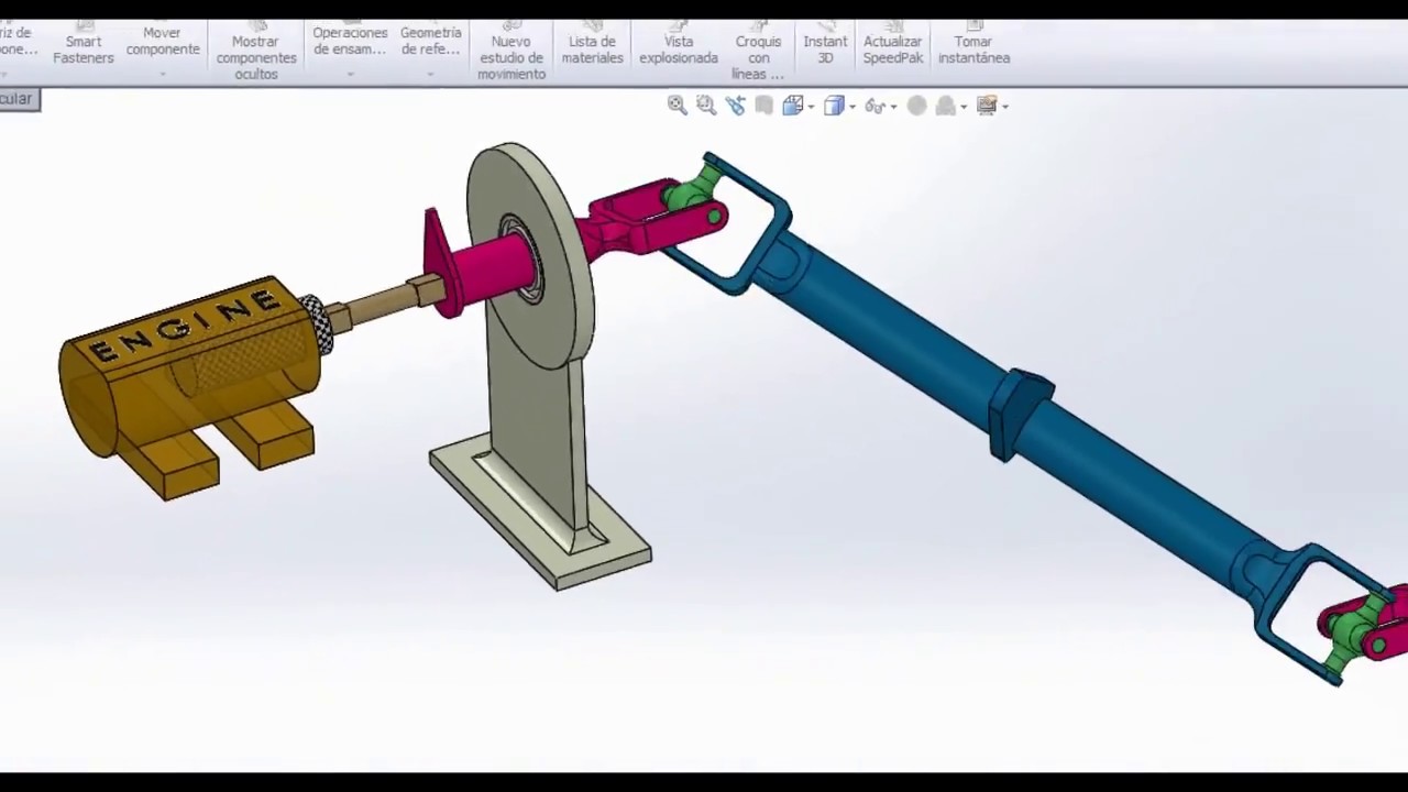 Cardan Joint --- Junta Cardan (Solidworks) - YouTube