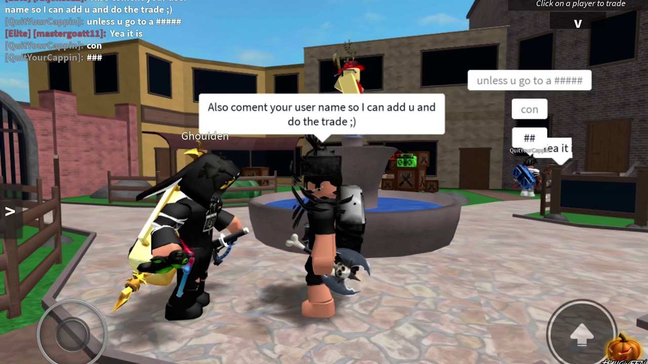 Any trades for my hallow gun I got 3 roblox mm2 - YouTube