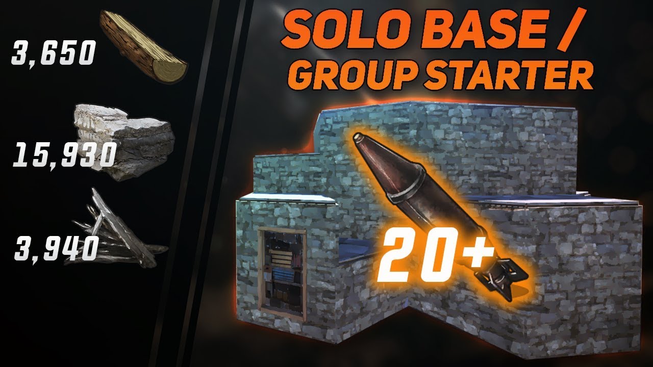 Full Solo Rust Bunker Defense Base Design - YouTube