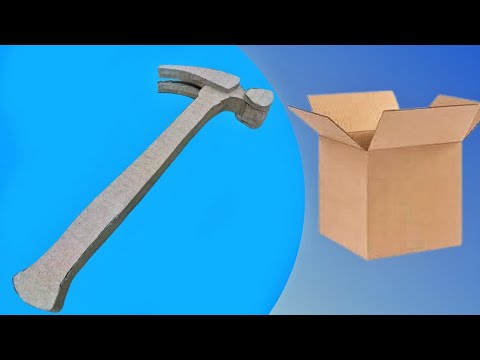 How to make cardboard hammer/jhs day to day craft - YouTube