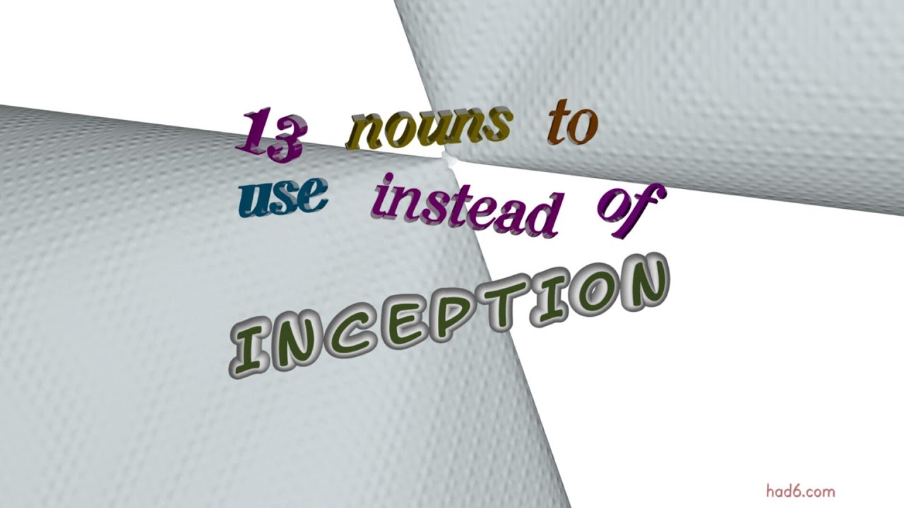 inception - 14 nouns meaning inception (sentence examples) - YouTube