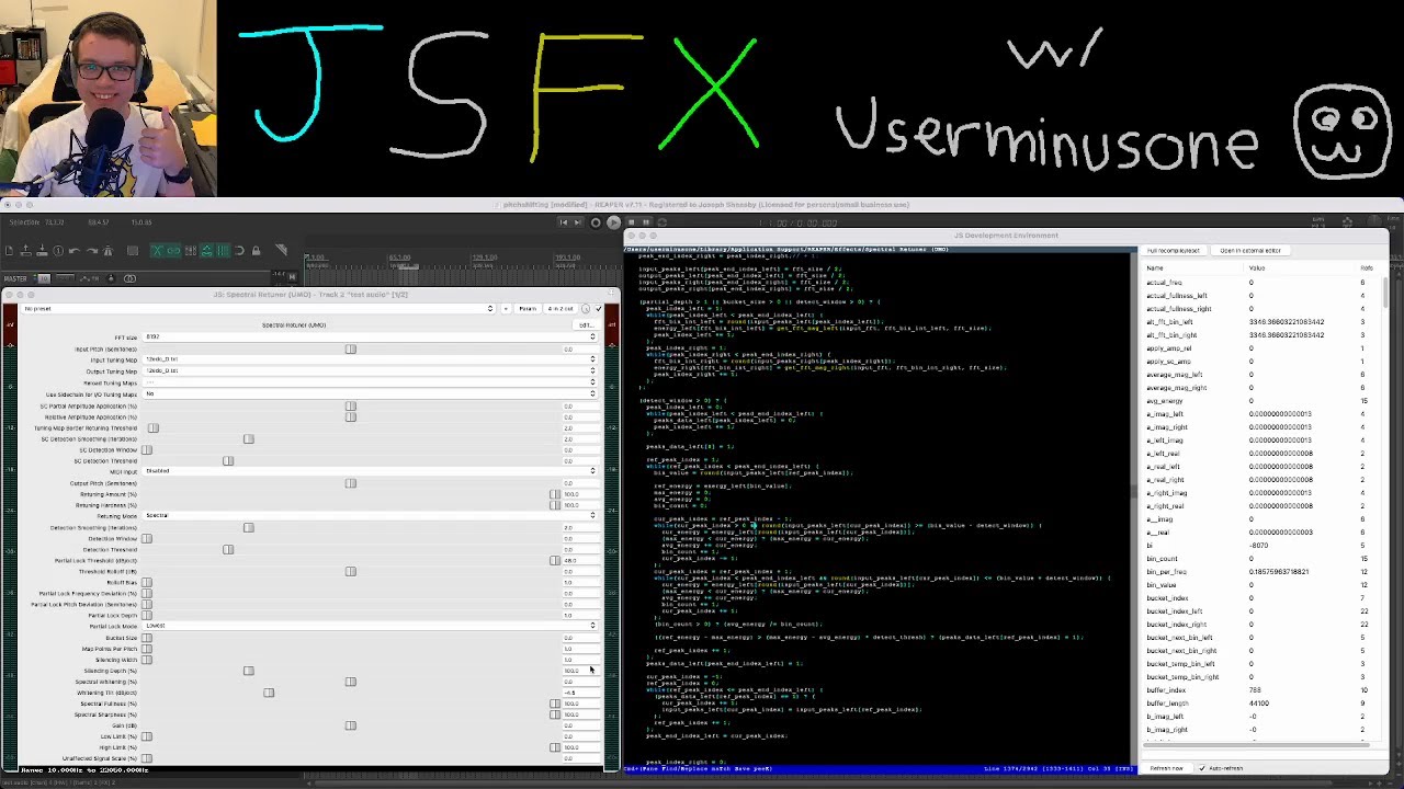 JSFX coding - Spectral Retuner - YouTube