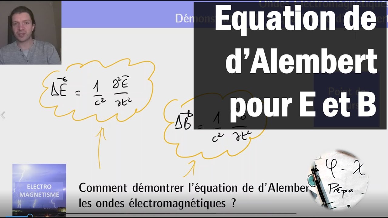 Comment démontrer l'équation de d'Alembert pour les ondes ...
