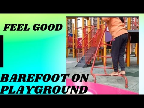 BAREFOOT on the PLAYGROUND during Winter | Walking Barefoot - YouTube