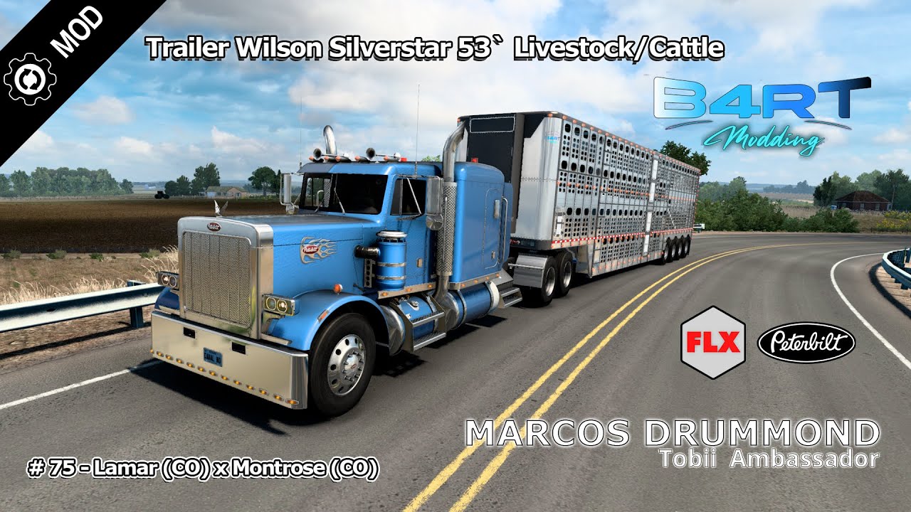 # 75 B4RT Mods Trailer Wilson Silverstar 53` Livestock/Cattle/ FLX Mods ...