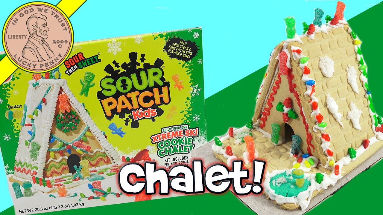 How To Make & Decorate The Sour Patch Kids Xtreme Ski Cookie Chalet ...