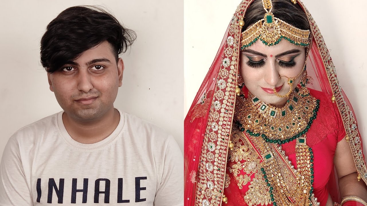 Male To Female Bridal Makeup | Cross Dressing - YouTube