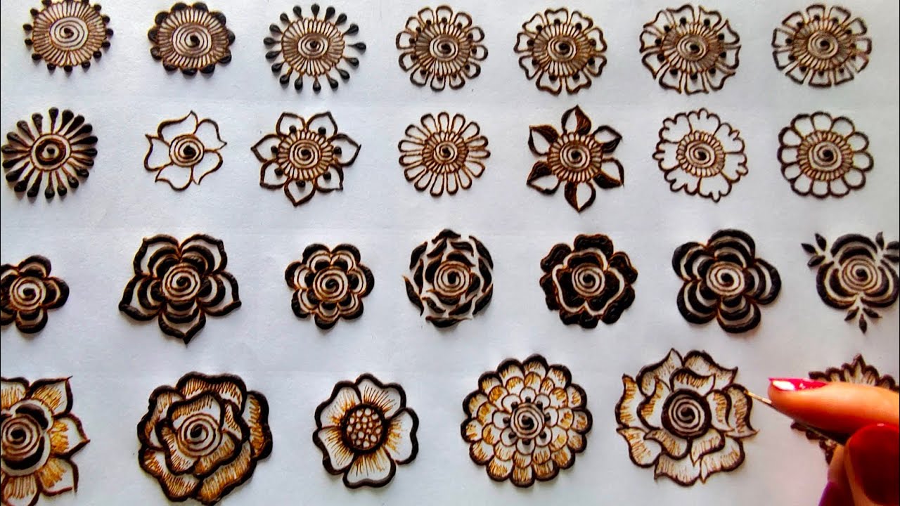 How to : Different mehndi flowers designs / mehndi classes / mehndi ...