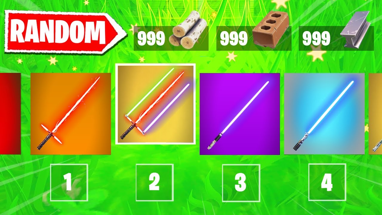 The *RANDOM* LIGHTSABER Challenge in Fortnite - YouTube