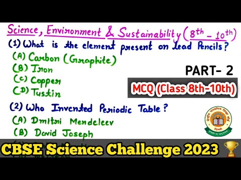 CBSE Science Challenge 2023 | MCQ on Science, Environment and ...