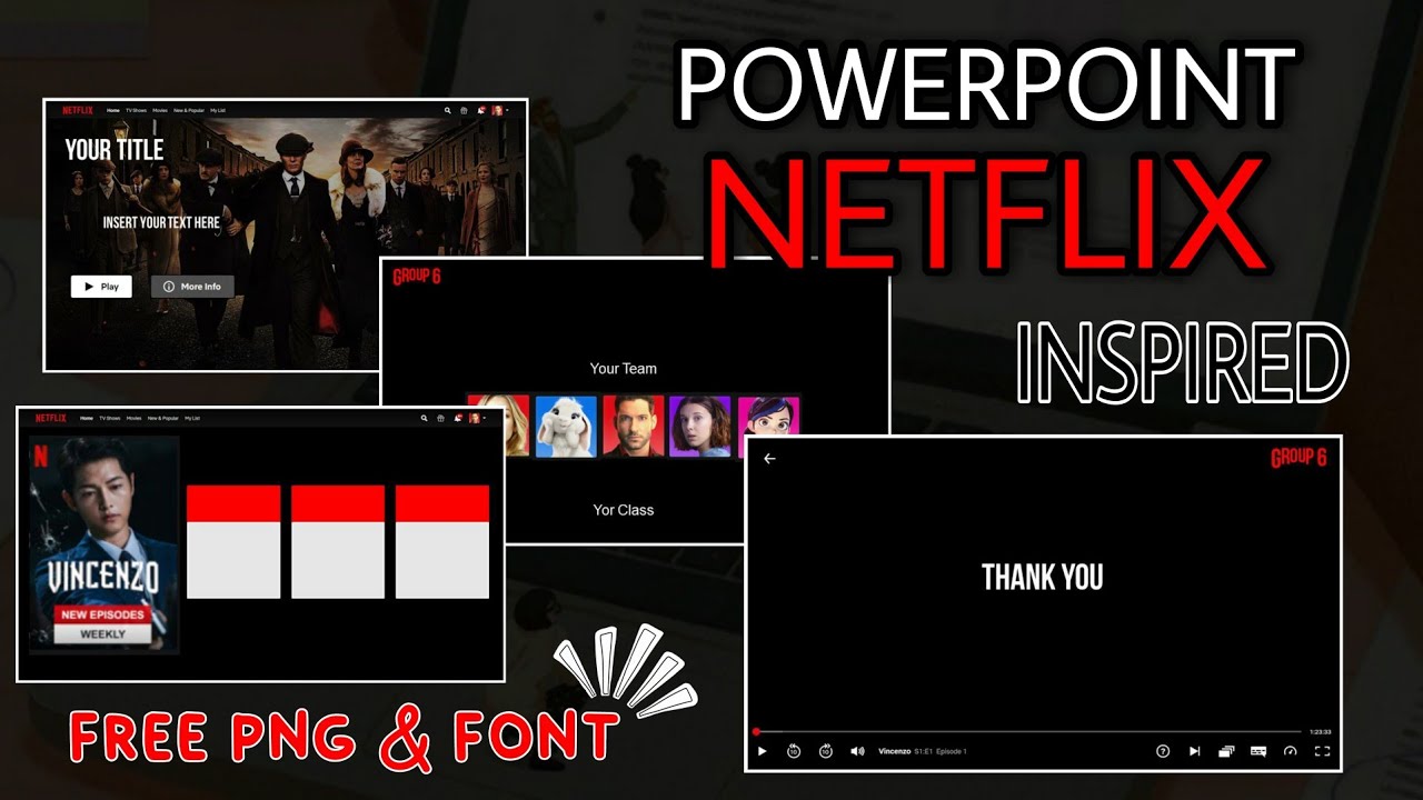 NETFLIX INSPIRED POWERPOINT [free Png & Font] #19 | Nur Septiani - YouTube