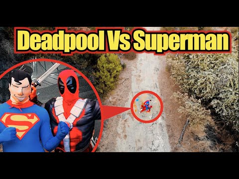 Drone catches Superman VS Deadpool Fighting!! (*FIGHT FOOTAGE*) - YouTube