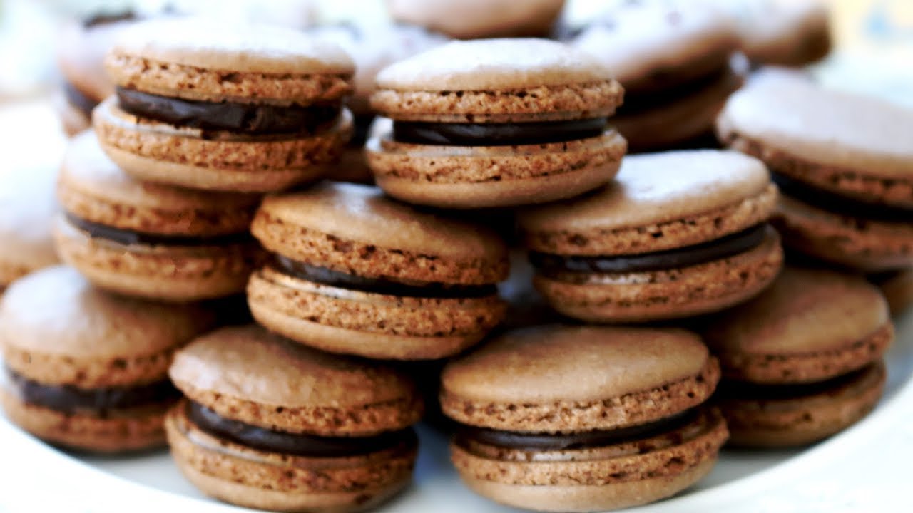 French Chocolate Macarons Recipe - YouTube