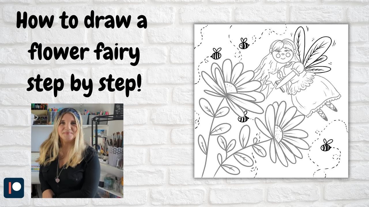 Flower Fairy Line Art