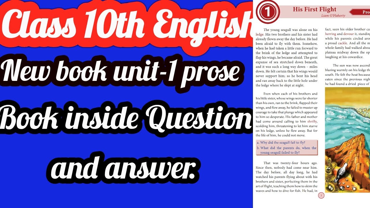 Class 10th English unit-1 prose Book inside question and Answer. - YouTube