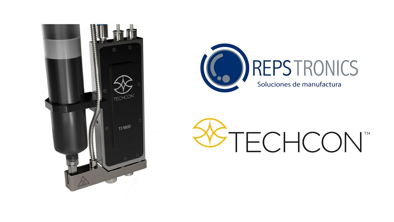 Techcon - Válvula dispensadora TS9800 - Repstronics. - YouTube