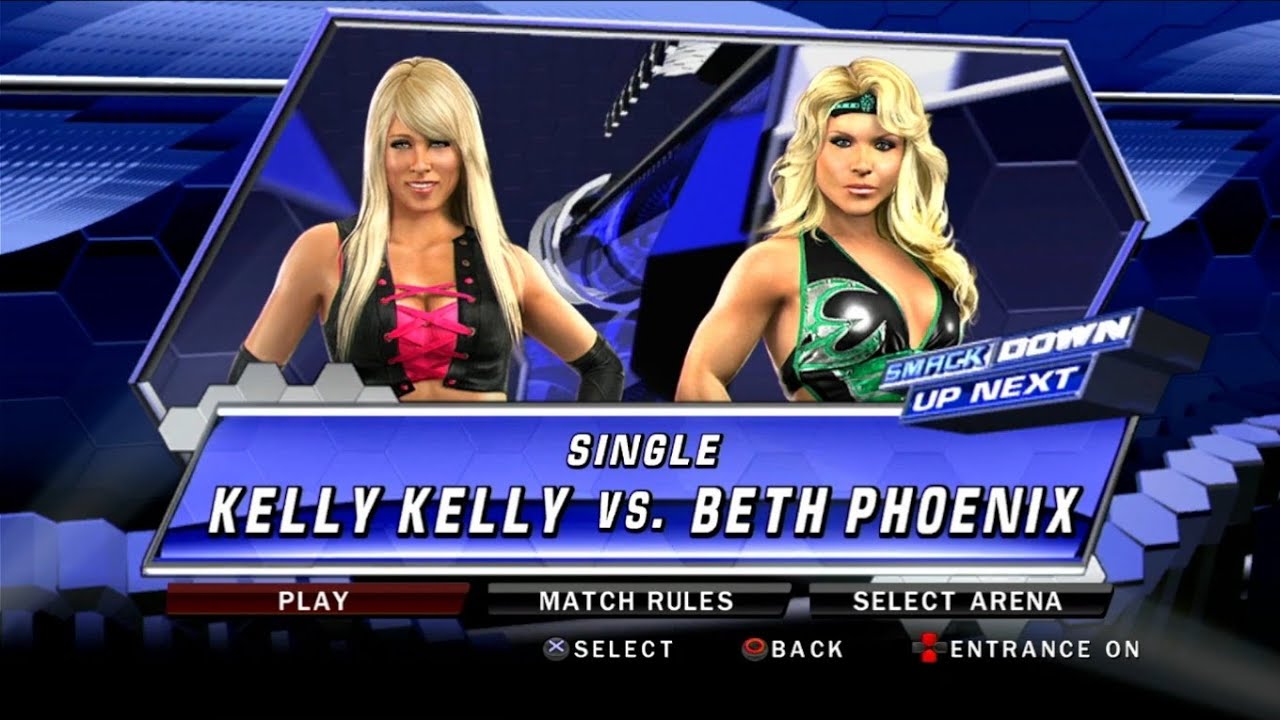 WWE Smackdown vs. Raw 2010 - Kelly Kelly vs. Beth Phoenix - YouTube