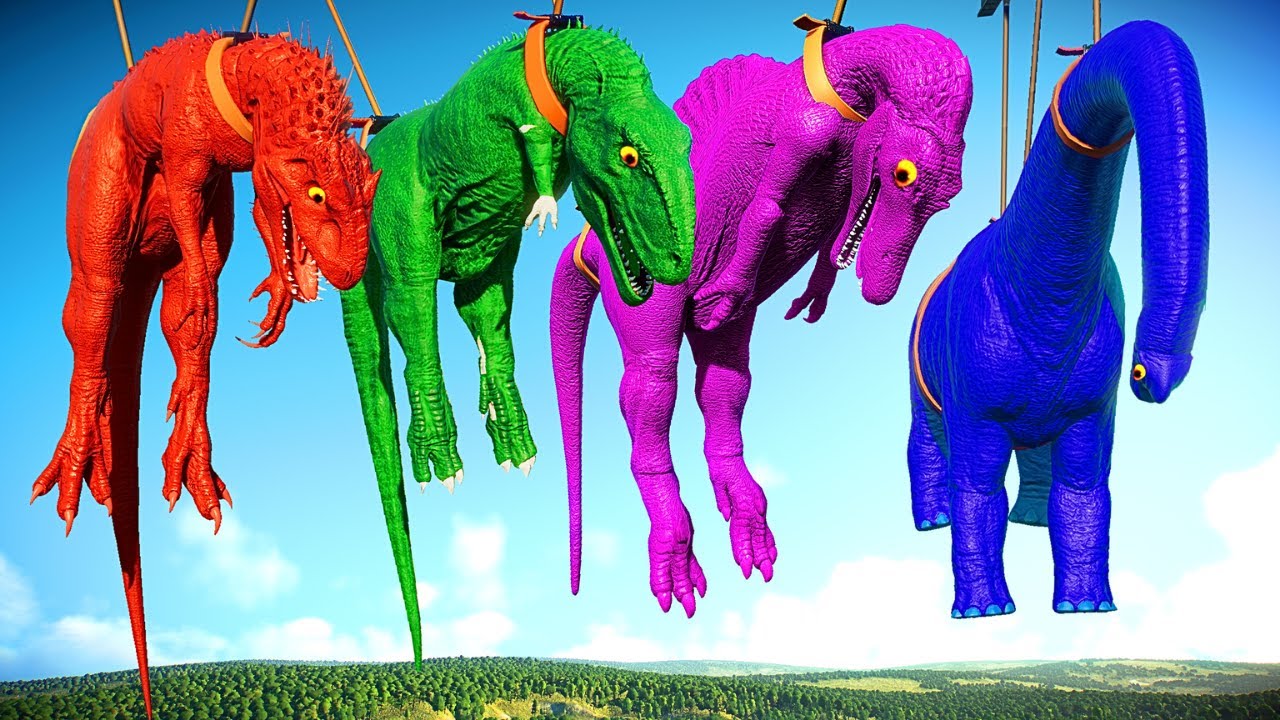 Monster I-Rex Vs T-Rex Vs Brachiosaurus , Dinosaurs Fighting in ...