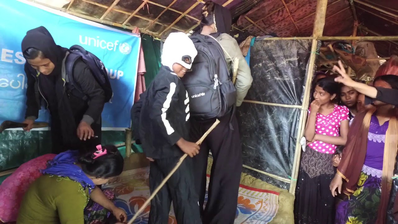 Escaping terror: A re-enactment by Rohingya girls - YouTube