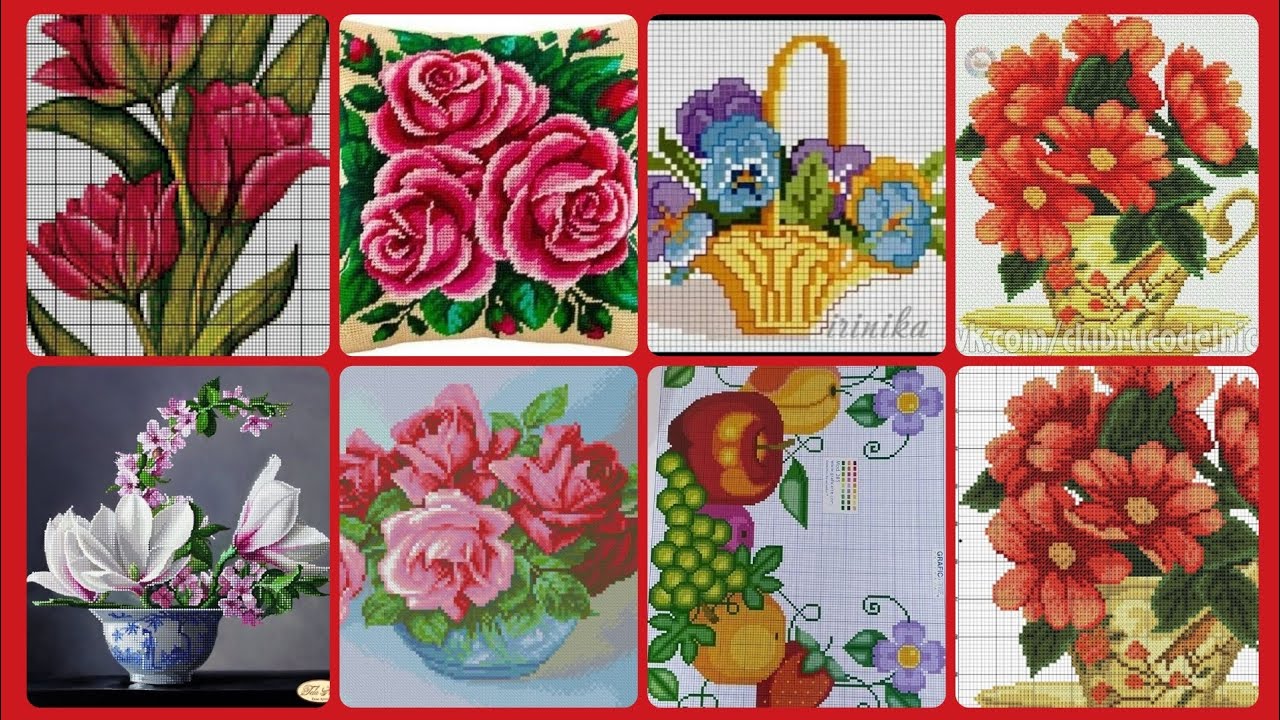 Gorgeous impressive 😍 embroidered thread work cross stitch pattern 😻 ...