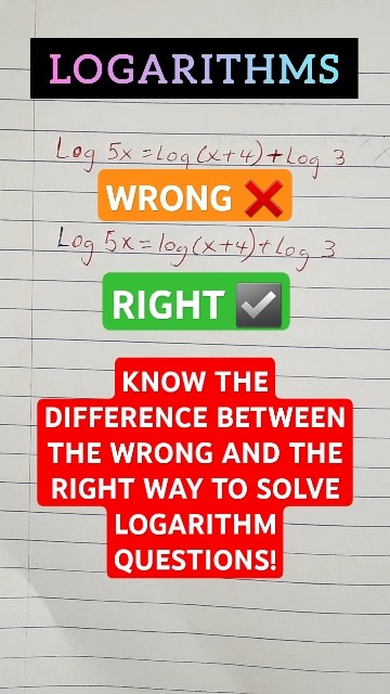 How to solve logarithm questions correctly. #howtosolve #logarithm # ...