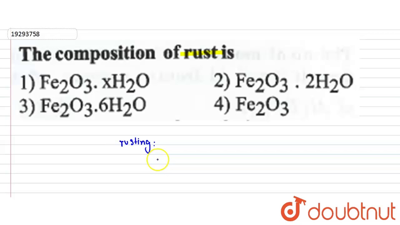 The composition of rust is - YouTube