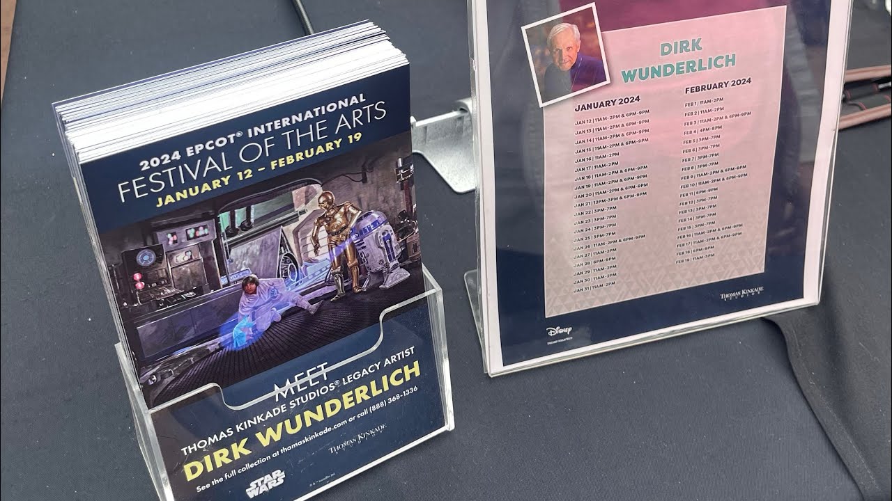 Dirk Wunderlich from Thomas Kinkade draws Yoda. Epcot festival of the ...