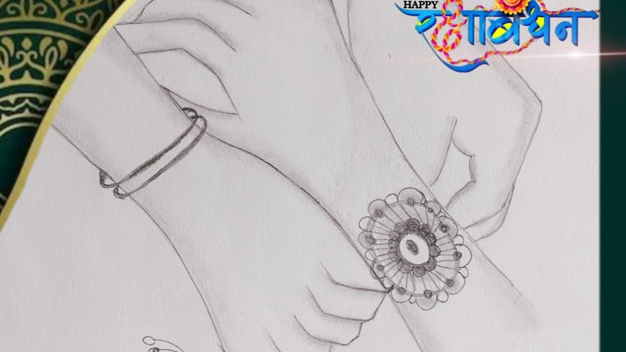How to draw a Rakhi on raksha Bandhan || how to draw a raksha Bandhan ...