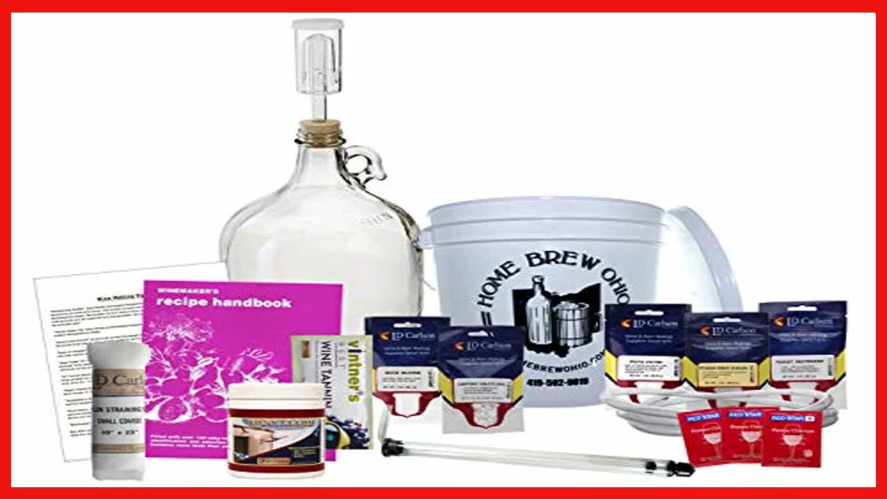 Home Brew Ohio Upgraded 1 Gallon Wine From Fruit Kit - Includes Mini ...