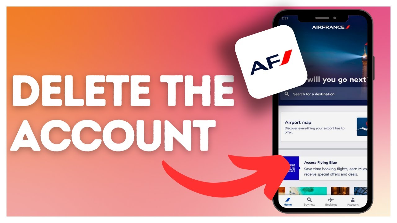 How to delete the account in Air France? - YouTube