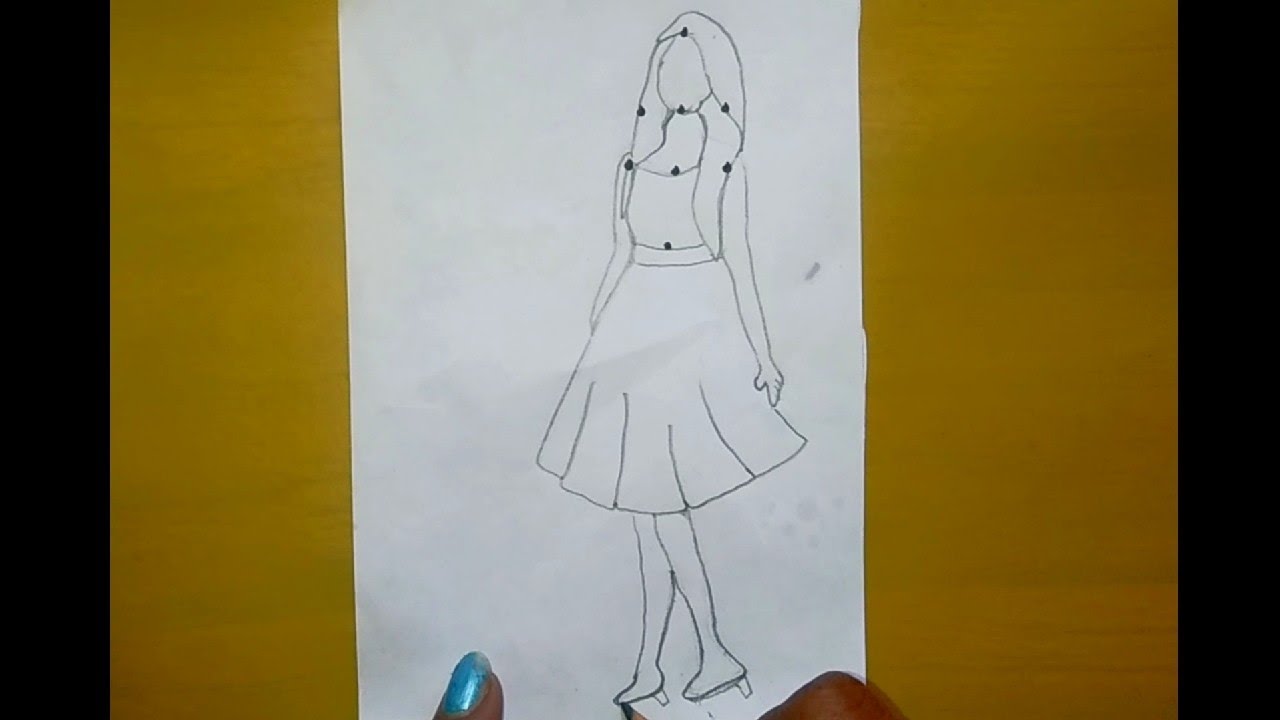 How-to Draw girl drawing art|| from dots easydrawing Trick # ...