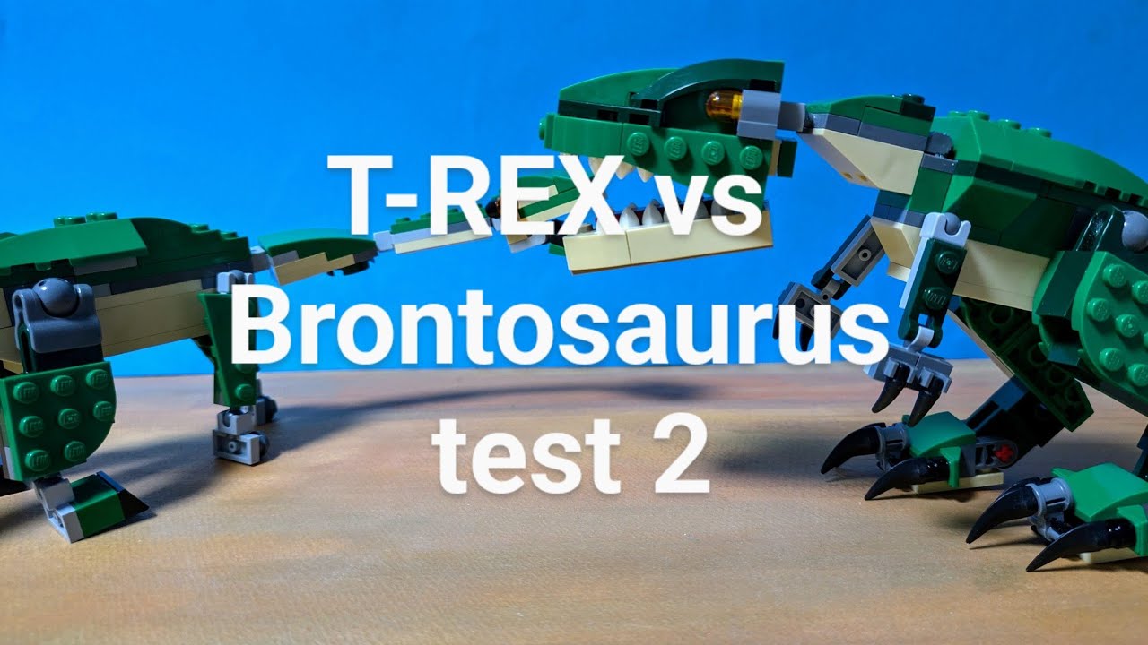 T-REX vs Brontosaurus test part2 - YouTube