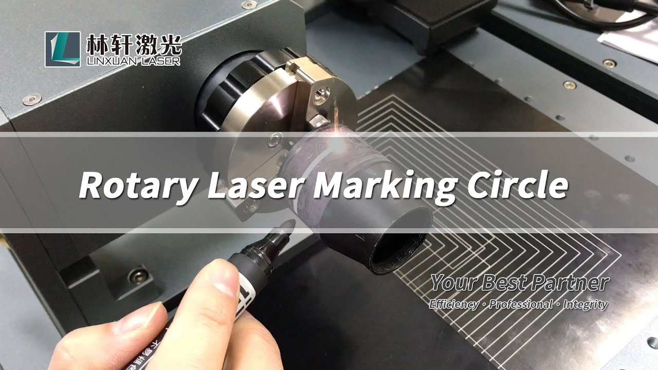 Rotary Fiber Laser Marker for Circle on Metal Part - YouTube