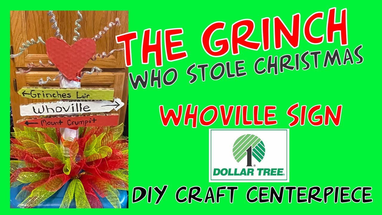 Make Your Own Grinch Christmas Centerpiece - YouTube