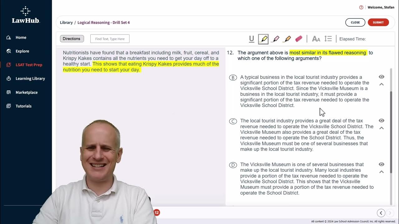 How to Predict a LSAT Parallel Flaw Using LawHub LSAT Logical Reasoning Drill Set #4 - YouTube