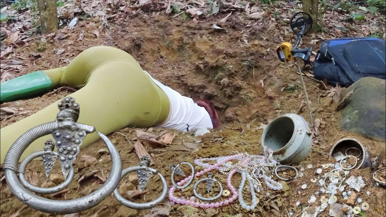 Searching for precious treasure buried for decades in the wild forest ...