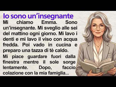 I Am a Teacher 🌟 Learn Italian with Simple Story | Italian for Beginners (A1–A2) | Italiano Tales