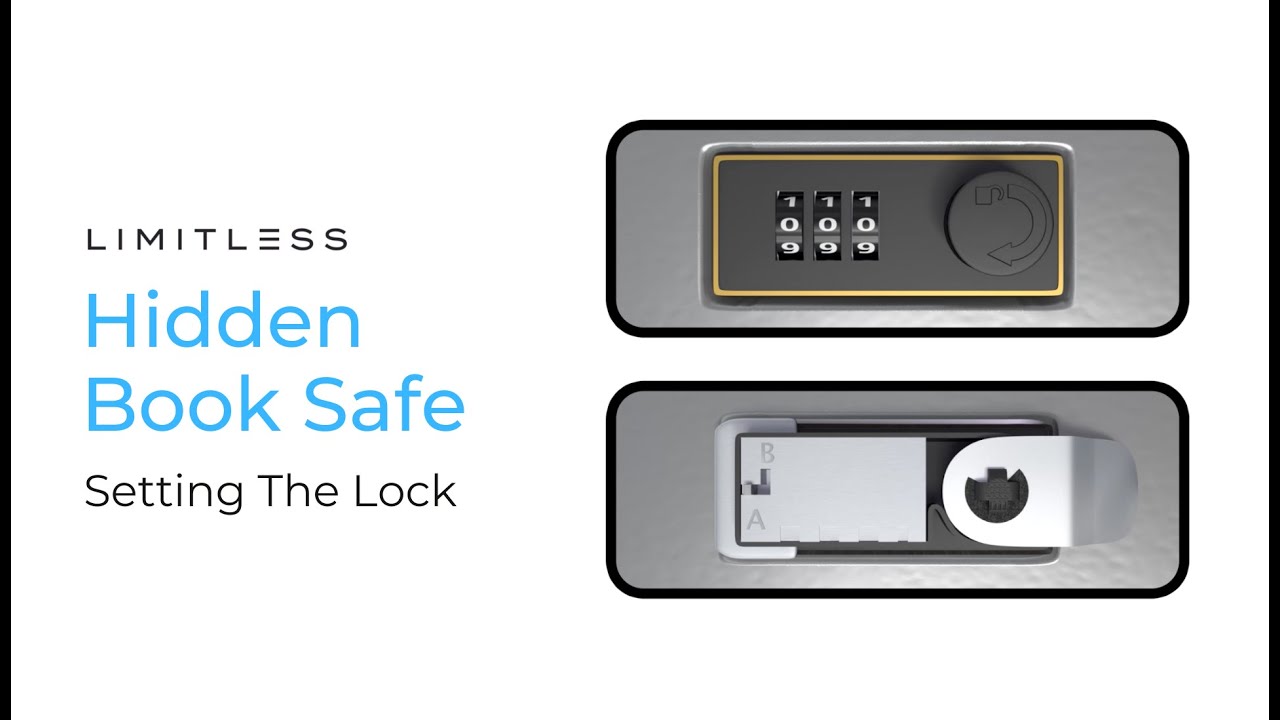 Hidden Book Safe: Setting The Lock - YouTube